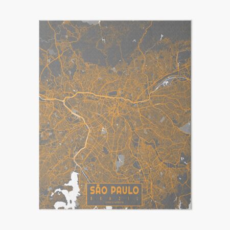 Lámina rígida «Mapa de la ciudad de Sao Paulo de Brasil - Bauhaus» de ...