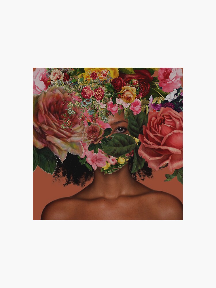 "Flower Face Sticker" Sticker for Sale by emilymitts | Redbubble