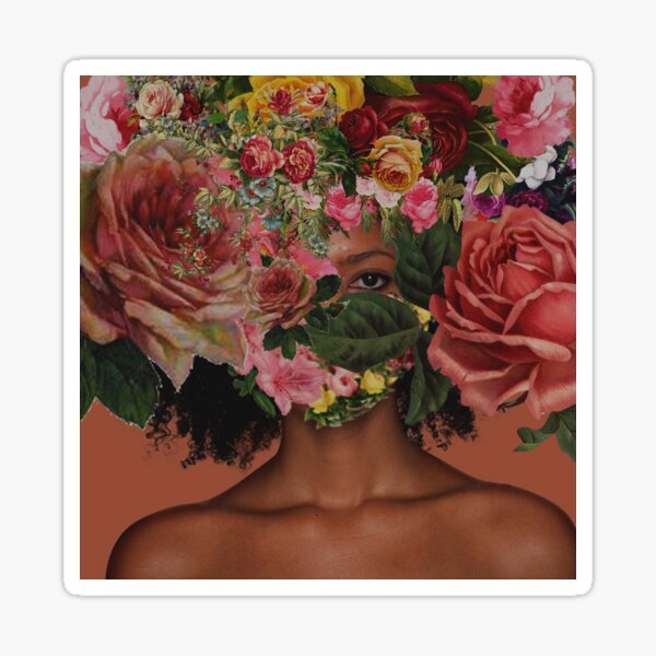 "Flower Face Sticker" Sticker for Sale by emilymitts | Redbubble