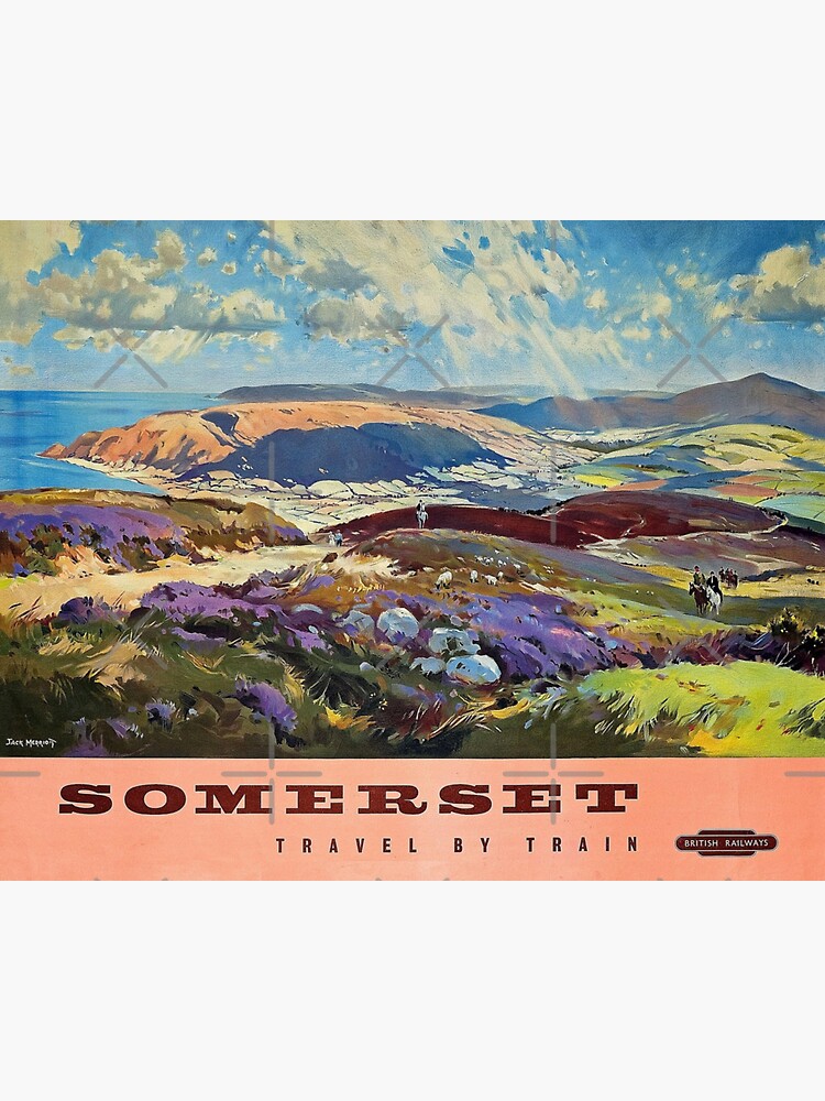 "Somerset England Vintage Travel Poster | Britain Tourism Art Poster ...