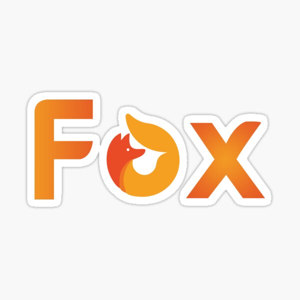 "Fox Word Designe Withs Fox O Icon" Sticker for Sale by BobArties ...