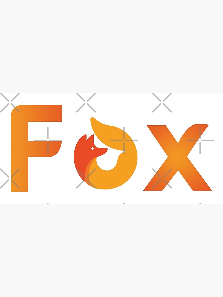 "Fox Word Designe Withs Fox O Icon" Poster for Sale by BobArties ...