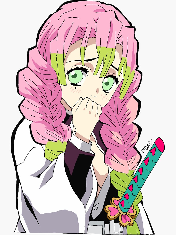"mitsuri shy " Sticker for Sale by noarosenblumm | Redbubble