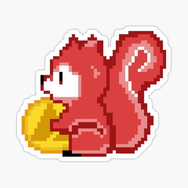 "Pixel Squirrel HODL AVAX" Sticker for Sale by colmixInsane | Redbubble