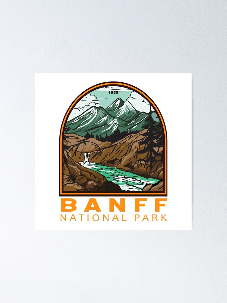 "Banff National Park Canada Emblem" Poster for Sale by KrisSidDesigns ...