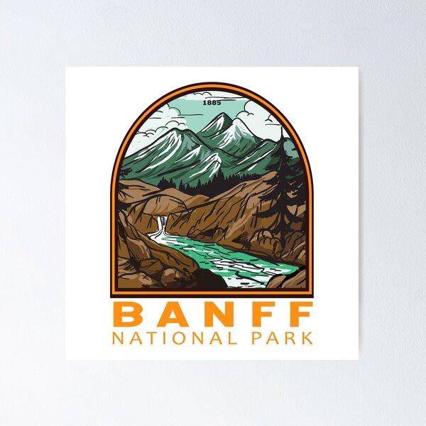 "Banff National Park Canada Emblem" Poster for Sale by KrisSidDesigns ...