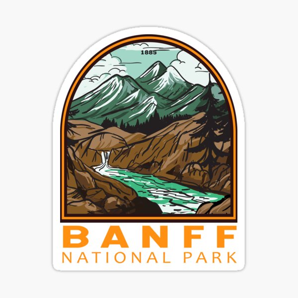 "Banff National Park Canada Emblem" Sticker for Sale by KrisSidDesigns ...