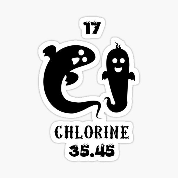 "Chlorine - Periodic Table - Chemistry - MNR CLOTHING" Sticker for Sale ...