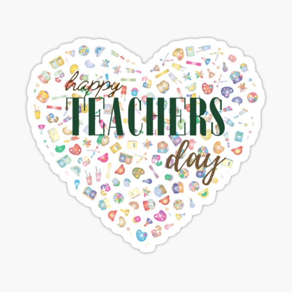 "Teachers Day Wishes" Sticker for Sale by Wild-Rose- | Redbubble