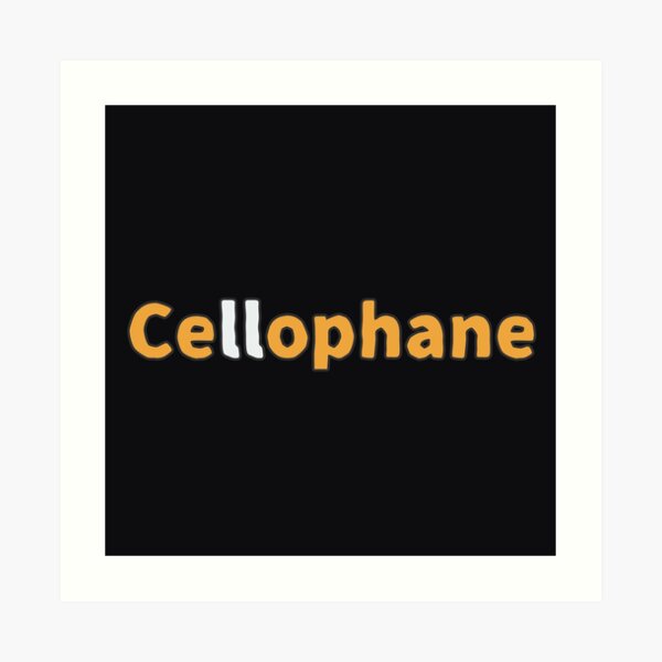 "Cellophane Hero Name (black background)" Art Print for Sale by ...