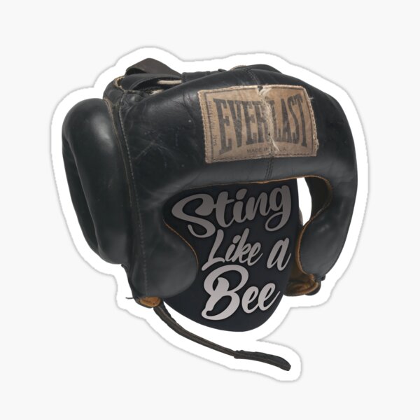 "Muhammad Ali Sting like a Bee Boxing Headguard" Sticker for Sale by ...