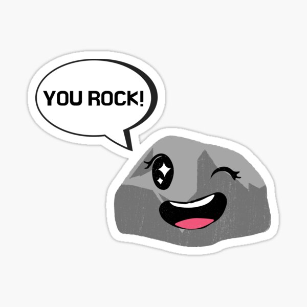 "You Rock!" Sticker for Sale by LINGOBAE | Redbubble