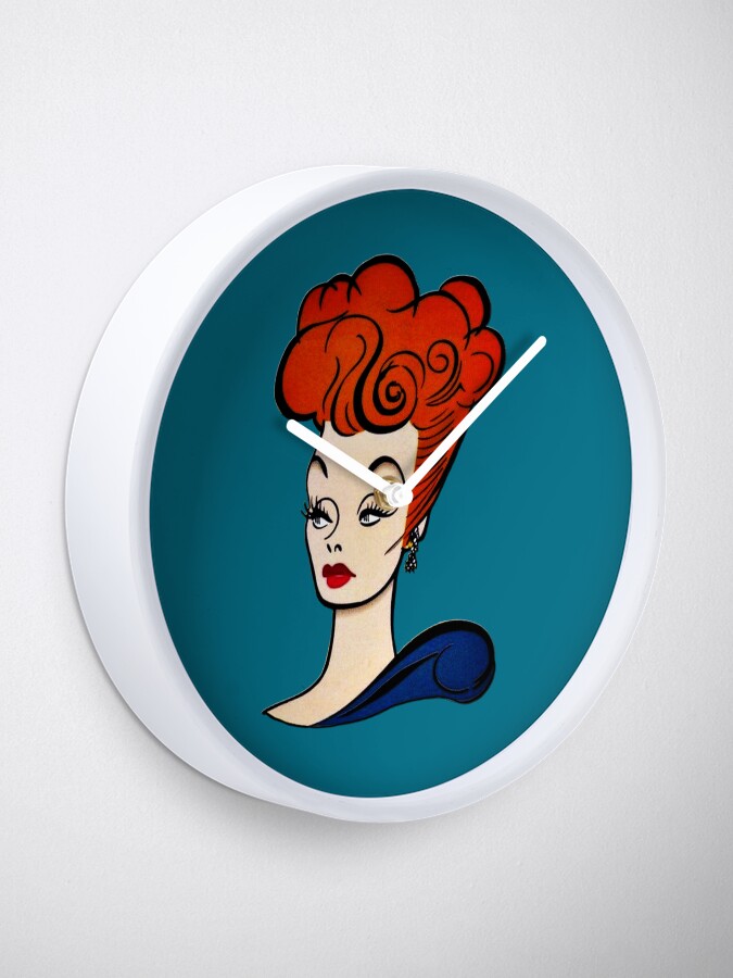 "Lucille Ball Profile " Clock for Sale by JhakaasDeesign | Redbubble