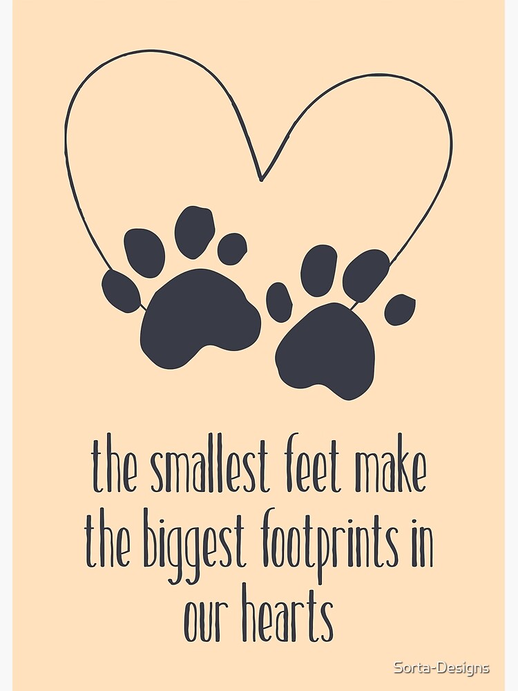 "The smallest feet make the biggest footprints in our hearts. Pet ...