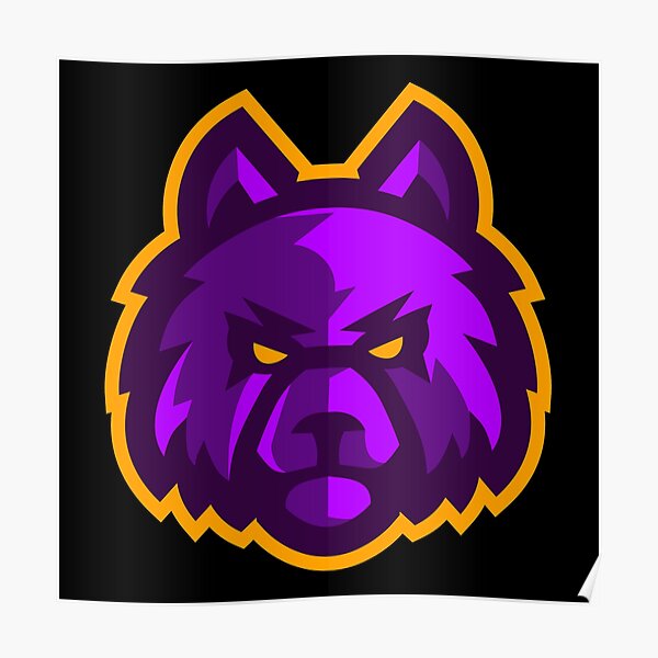 "Purple wolf logo " Poster for Sale by MohamedABA | Redbubble