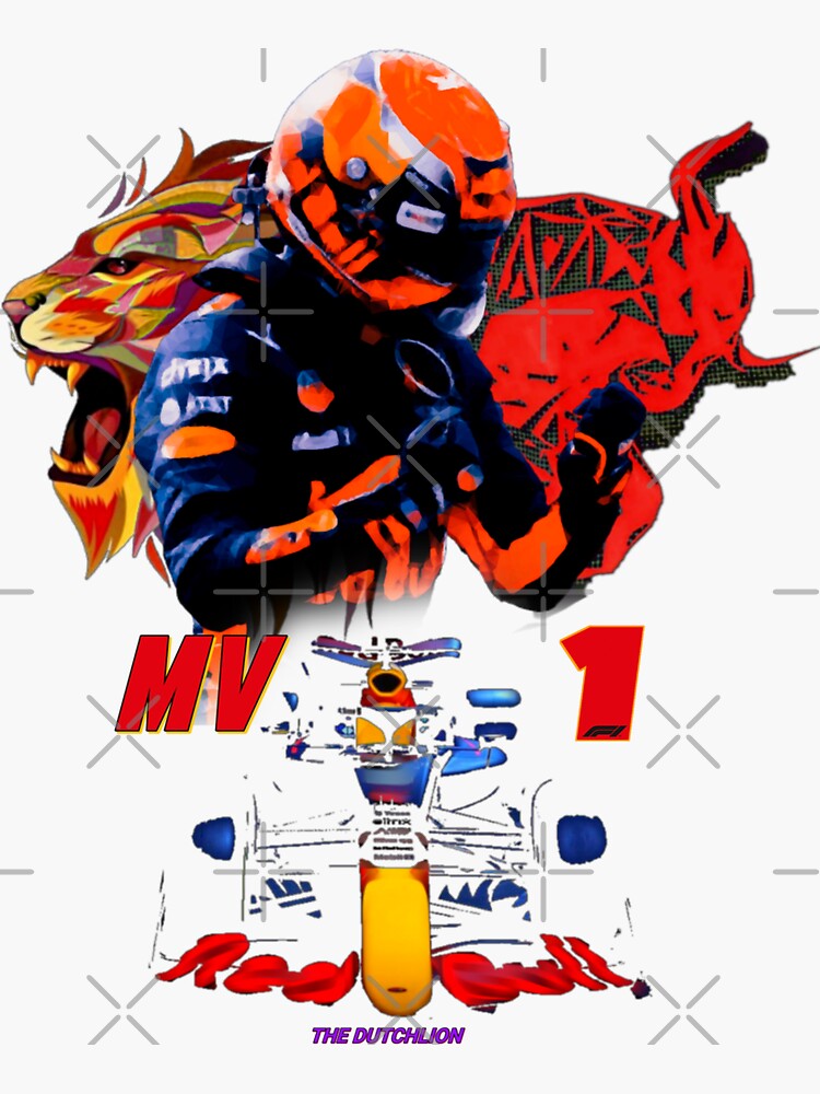 "The Dutch Lion Red Bull 90s Vintage Style Formula 1 Champion MV VER 1 ...