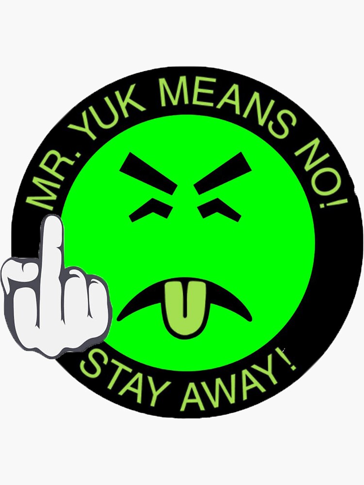 "mr yuk design" Sticker for Sale by Store-Hassan | Redbubble