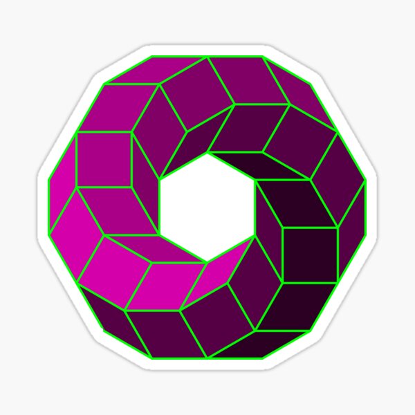 "Hexagon-pink color" Sticker for Sale by WSShopArt21 | Redbubble