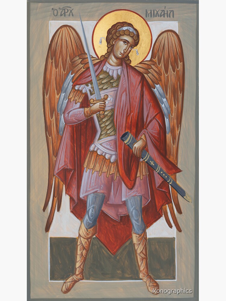 "Archangel Michael" Sticker for Sale by ikonographics | Redbubble