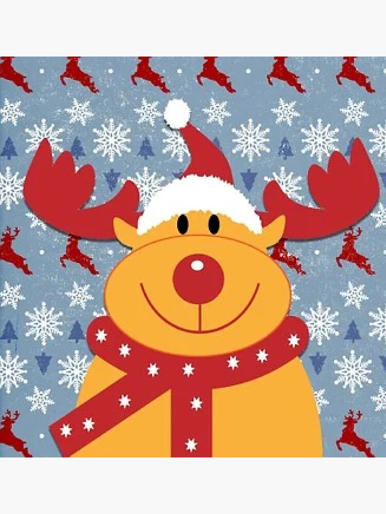 "Rodolph the red nosed reindeer" Sticker for Sale by staffordline ...