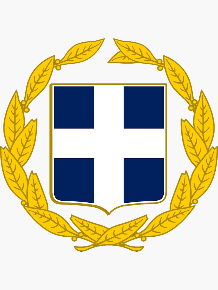 "Greek Military Coat of Arms" Sticker for Sale by Frogpen | Redbubble