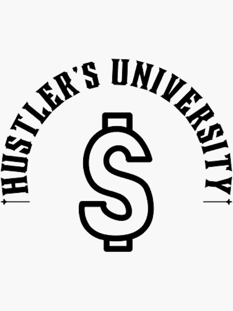 "Hustler's University X Dollar sign" Sticker for Sale by HUniversity ...