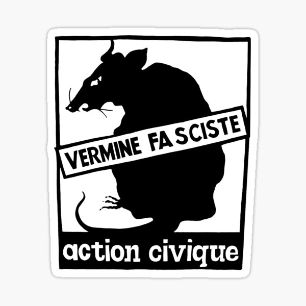 Pegatina «Vermin fasciste action civique - París, mayo del 68» de Find ...