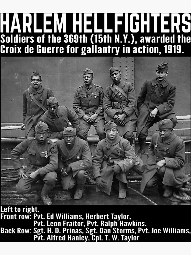 "Black Military History USA Black History Harlem Hellfighters" Poster ...