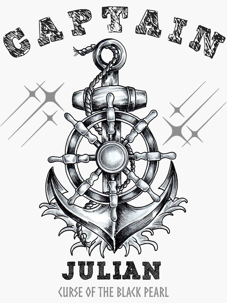 "Name julian with best anchor design" Sticker for Sale by Ahmedkorany ...