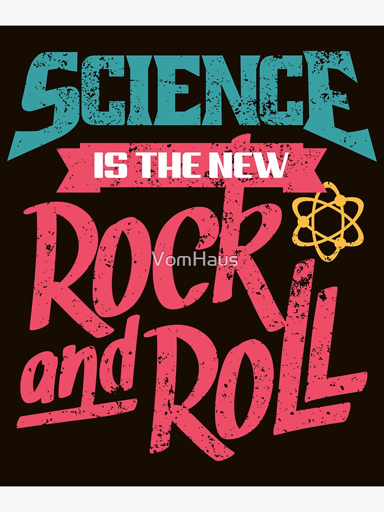"Science + Rock and Roll" Sticker by VomHaus | Redbubble