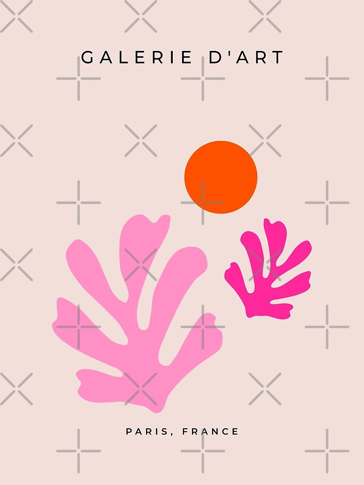 "Pink And Orange Abstract Leaves Cut Outs Preppy Aesthetic ...