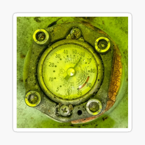 "vintage pressure gauge" Sticker for Sale by vibeno1 | Redbubble
