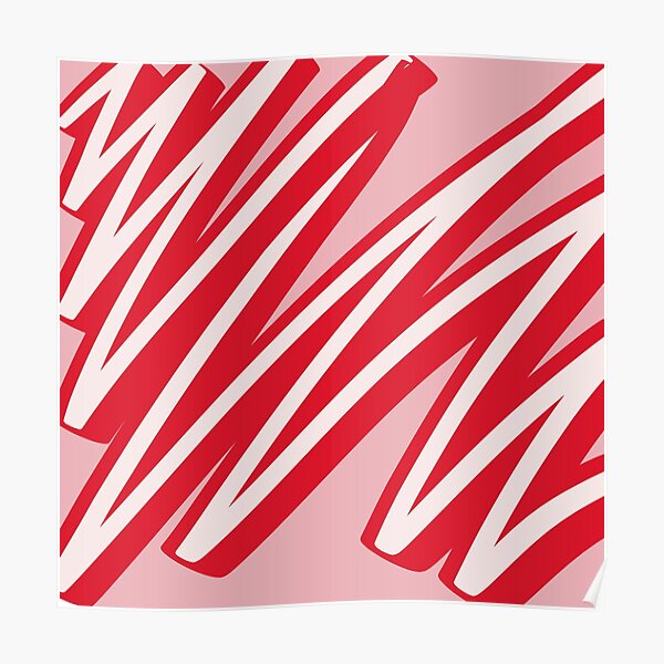 "Red lines" Poster for Sale by Sekerteyzee | Redbubble