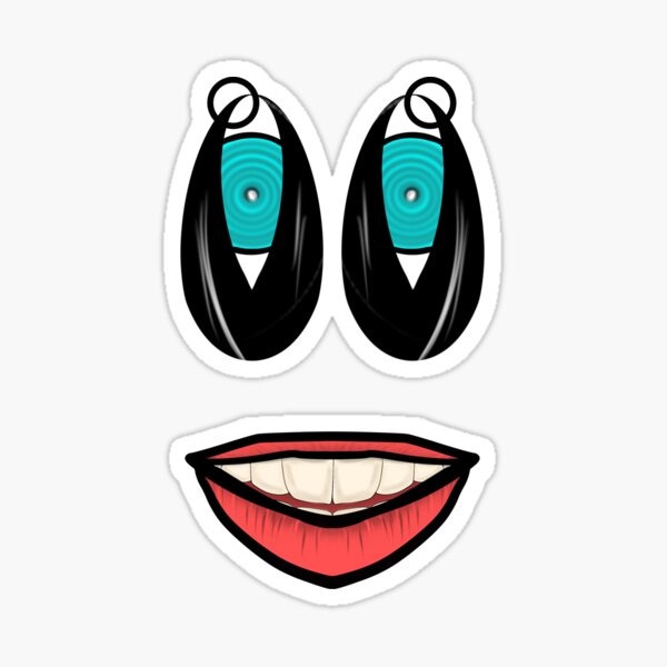 "Goofy Eyes and Lips" Sticker for Sale by CxC-mini | Redbubble
