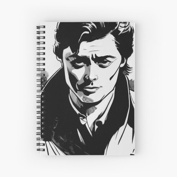 "Alain Delon portrait drawing" Journal for Sale by artofbelletz | Redbubble