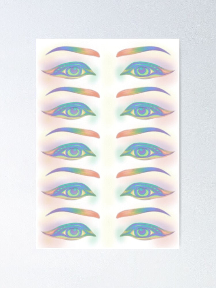"Iridescent Rainbow Pastel Eyes" Poster for Sale by dizzzolve | Redbubble