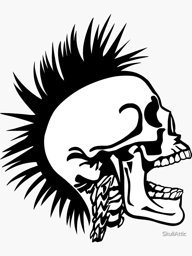 "Punk s Not Dead | Punk Skull" Sticker for Sale by SkullAttic | Redbubble