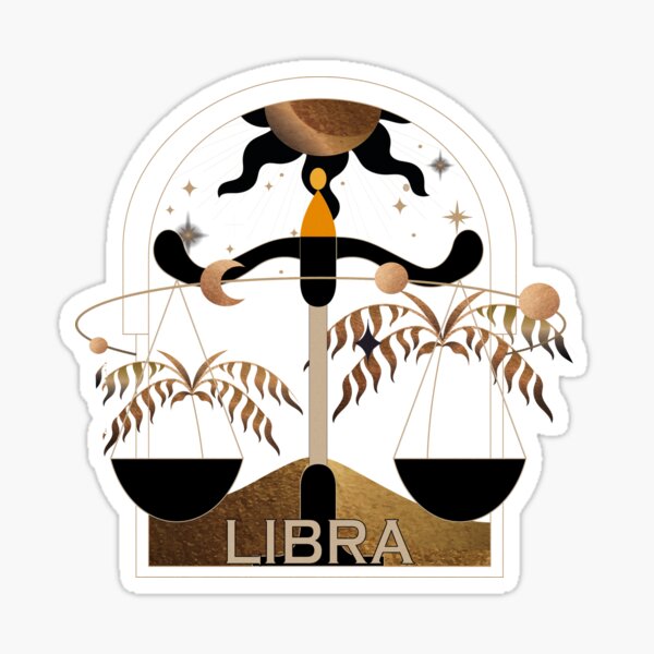 "Libra Zodiac Sign" Sticker for Sale by ARTDIGITALCUTE | Redbubble