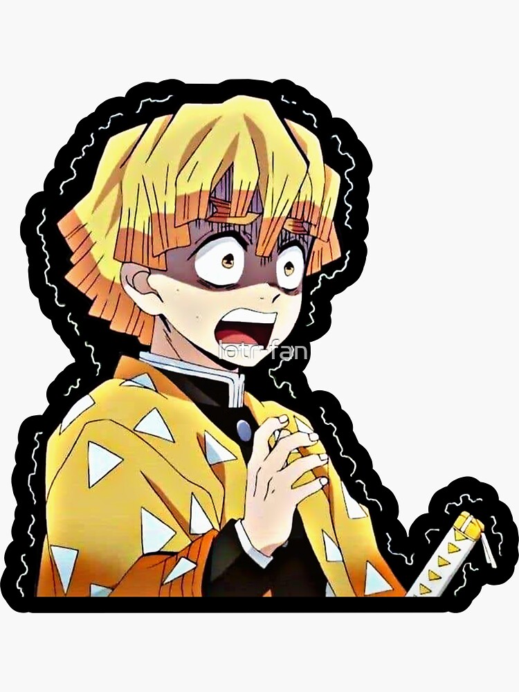 "Zenitsu ~ Demon Slayer" Sticker for Sale by lotr-fan | Redbubble