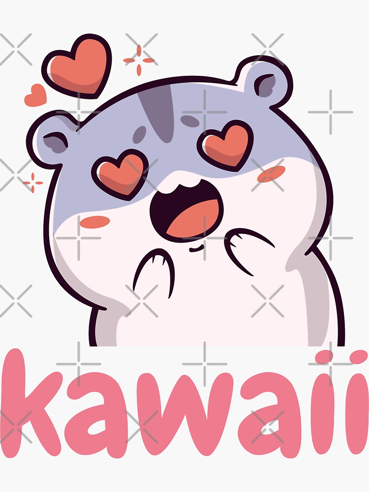 "Kawali Cat" Sticker for Sale by Lynxfy | Redbubble