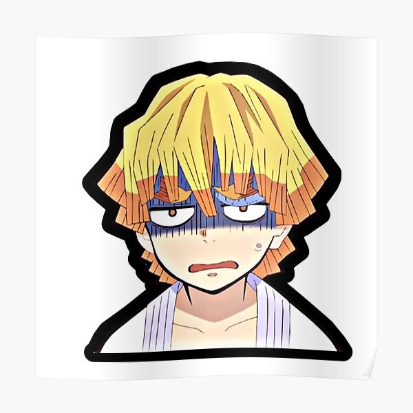 "Sick Zenitsu ~ Demon Slayer" Poster for Sale by lotr-fan | Redbubble