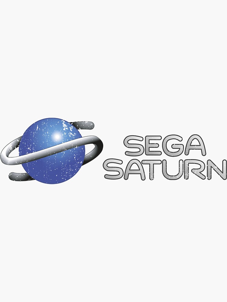 "Sega Saturn Retro Video Game Company Logo with Weathered Effect ...