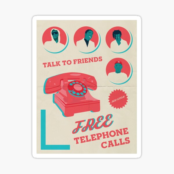 "Rocky, Tyler and Carti - Telephone Calls" Sticker for Sale by Antekk ...