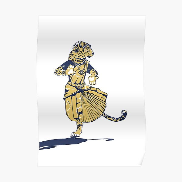 "A Fur-ocious Dancer | Leopard Dancing Bharatanatayam " Poster for Sale ...