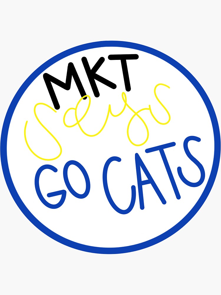 "MKT Says Go Cats" Sticker for Sale by addie-jay | Redbubble