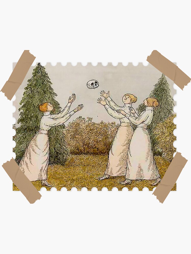 "edward gorey, Washi Tape" Sticker for Sale by Flamingomom | Redbubble