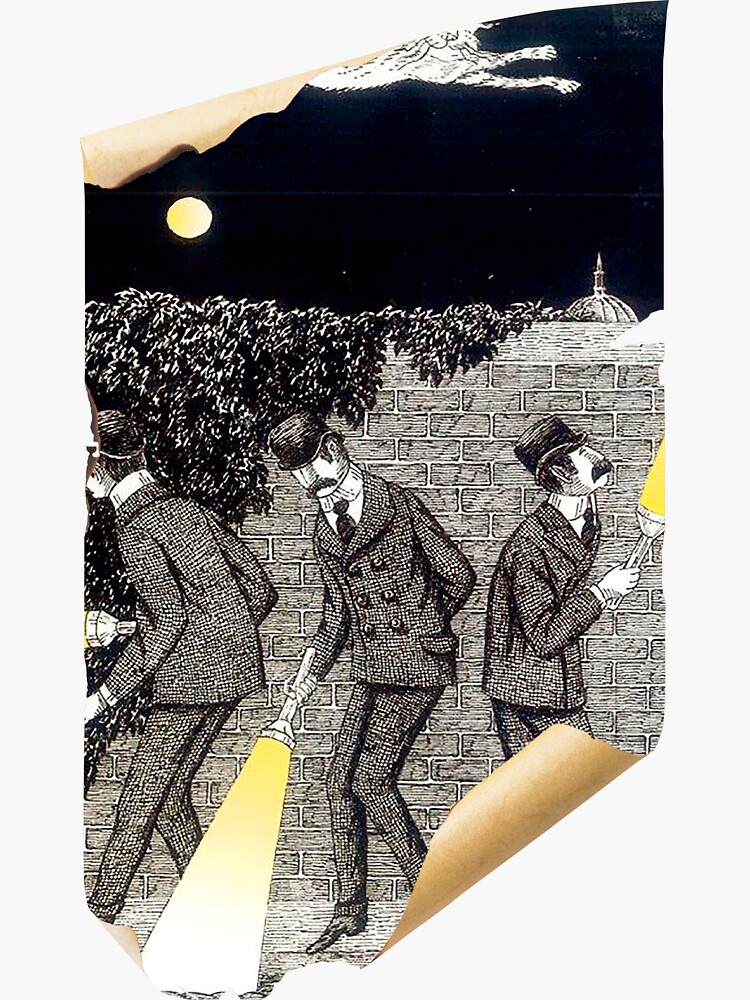 "edward gorey Ripped paper" Sticker for Sale by Flamingomom | Redbubble