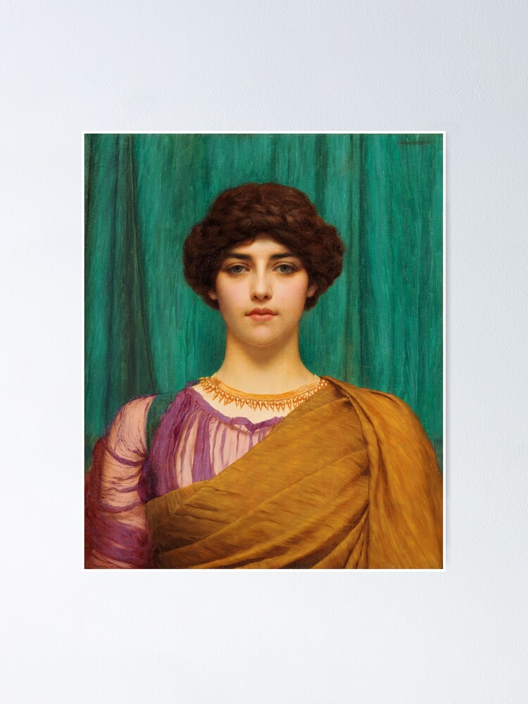 " John William Godward A Pompeian Lady George woman,goddess" Poster for ...