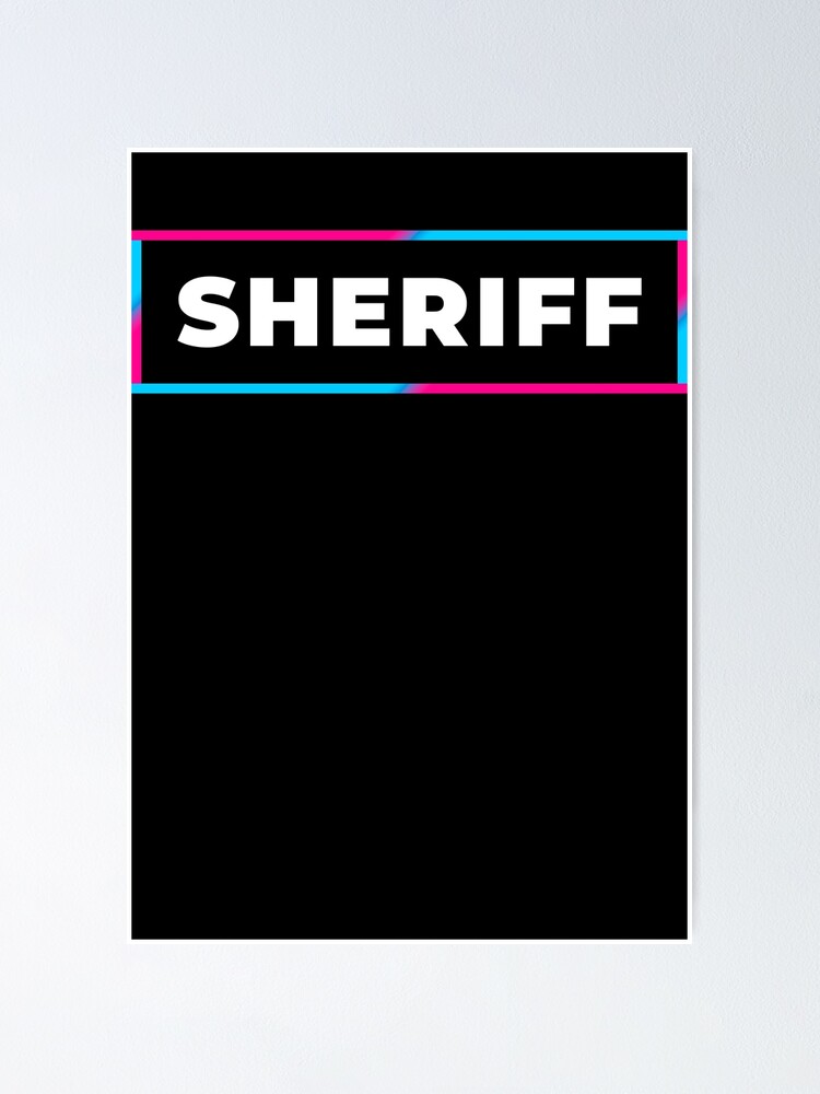 "Sheriff retro gradient frame" Poster for Sale by SVPOD | Redbubble