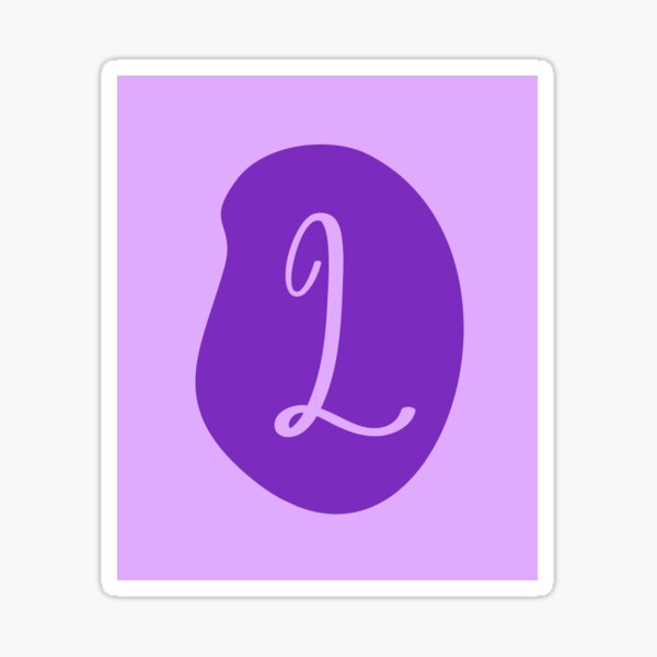 "L letter in a purple bubble" Sticker for Sale by Cloofur | Redbubble